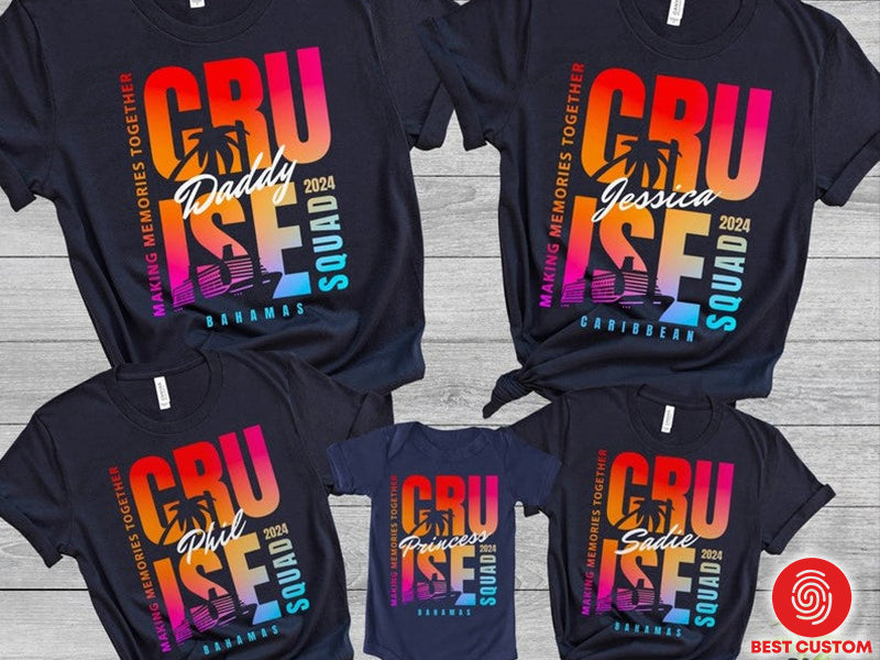 Custom T-Shirts for Family Cruise 2024 - Bring Your Family Together ...