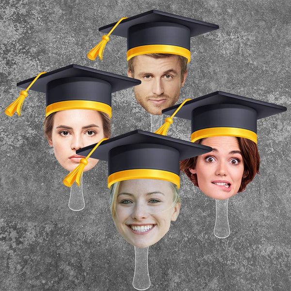 Custom Graduation Big Head Photo Face Fans Funny Personalized Gift ...