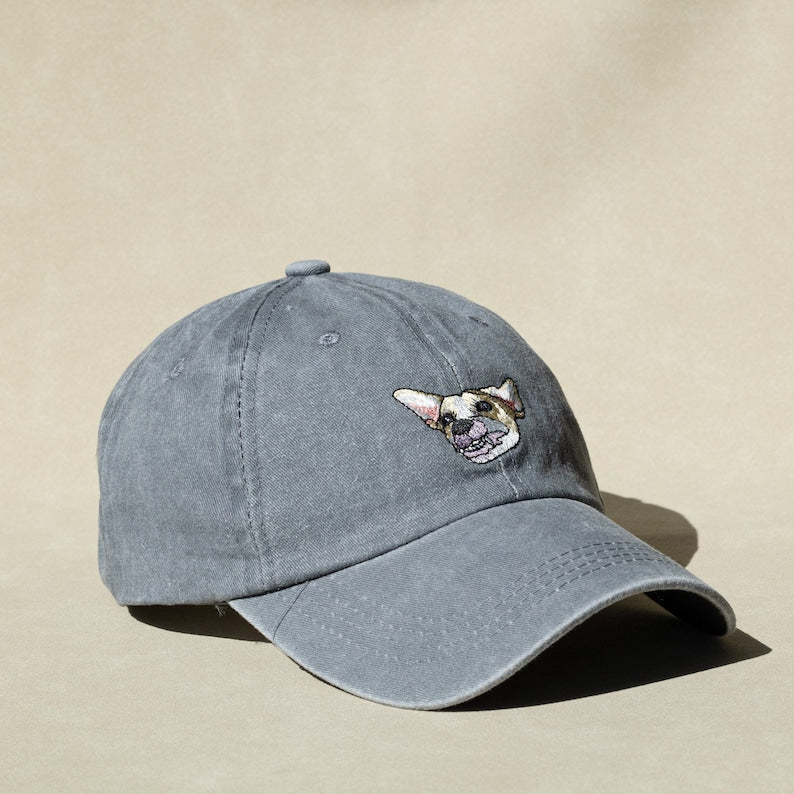 Custom Embroidered Dog Hat, Personalized Baseball Cap Using Your Dog P ...