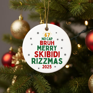 Gen Z Teen Slang Christmas Ornament, Skibidi Ohio Rizz Sigma Toilet ...